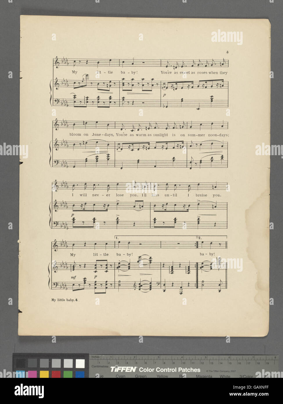 A tender expression of affection, possibly referring to a child or ...