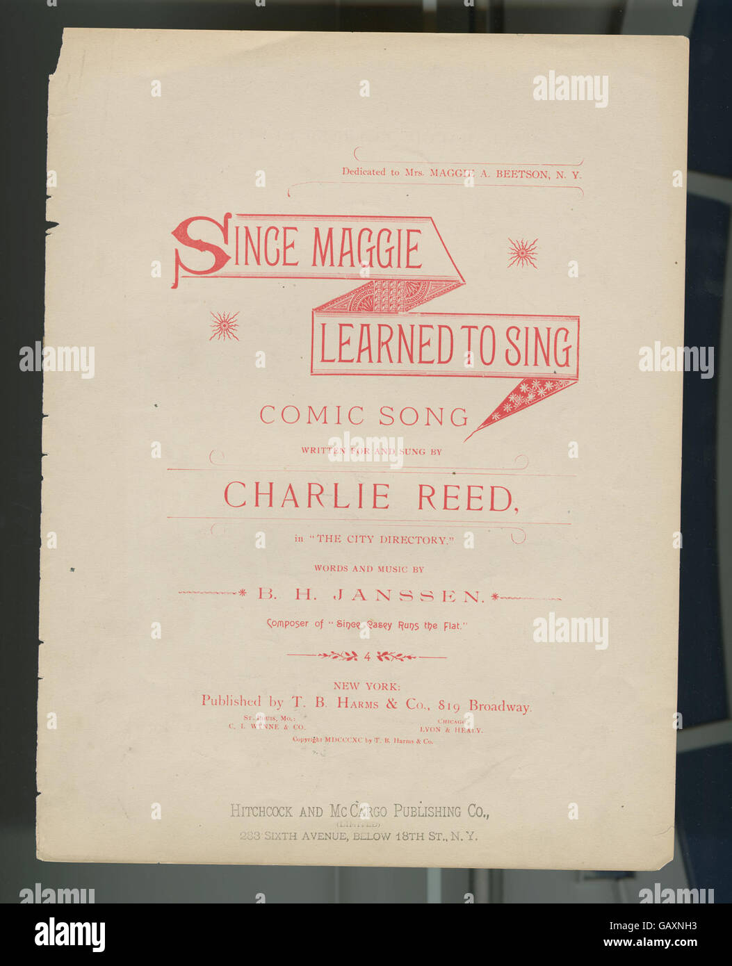 'Since Maggie Learned to Sing' refers to a song or work capturing the ...