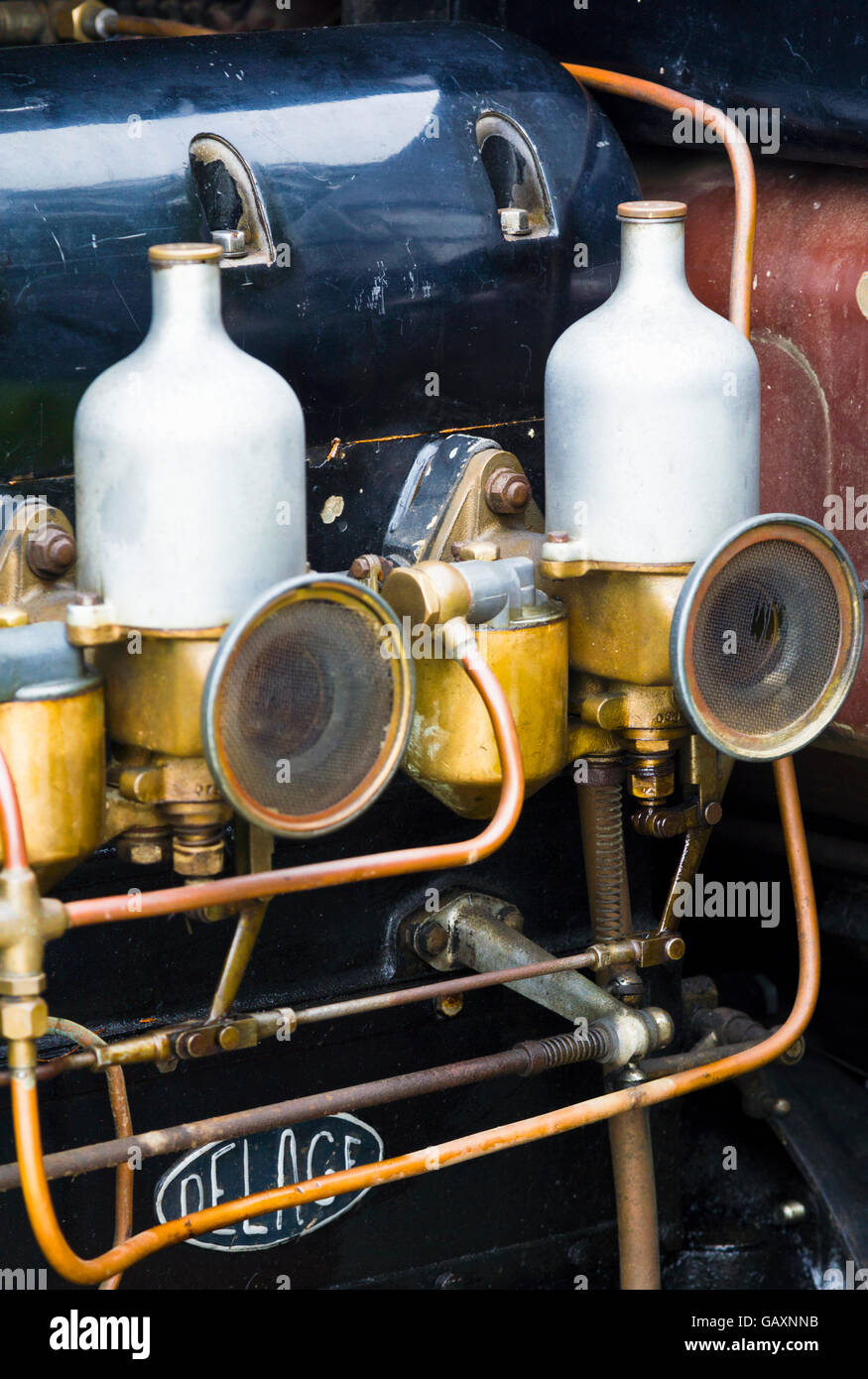 The open engine of a 1930s Delage D8 Stock Photo - Alamy