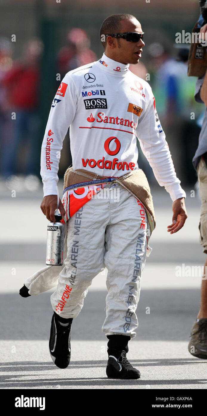 Vodafone mclaren driver lewis hamilton a practice session at magny ...