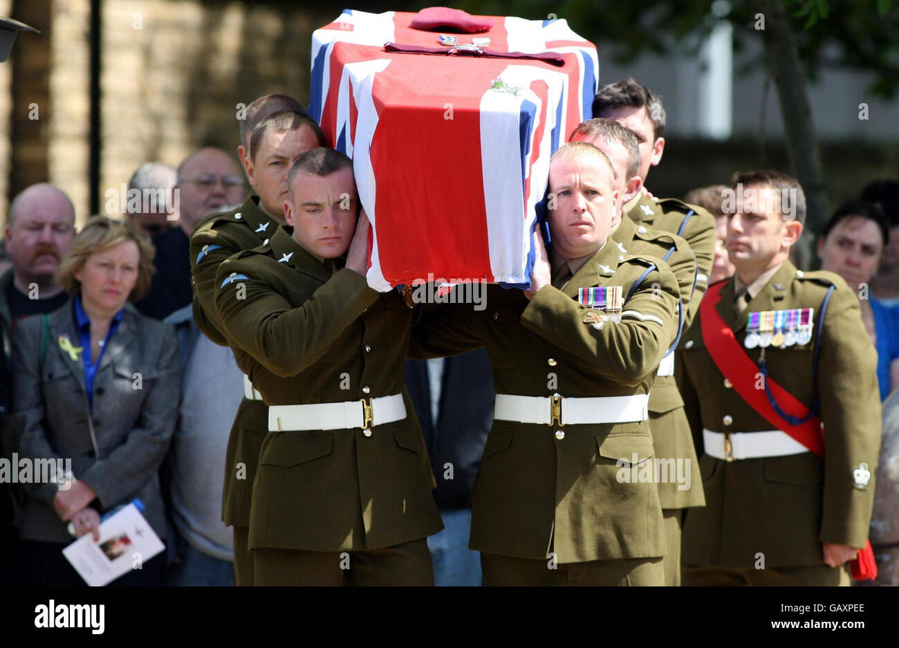 Nathan Cuthbertson funeral Stock Photo - Alamy