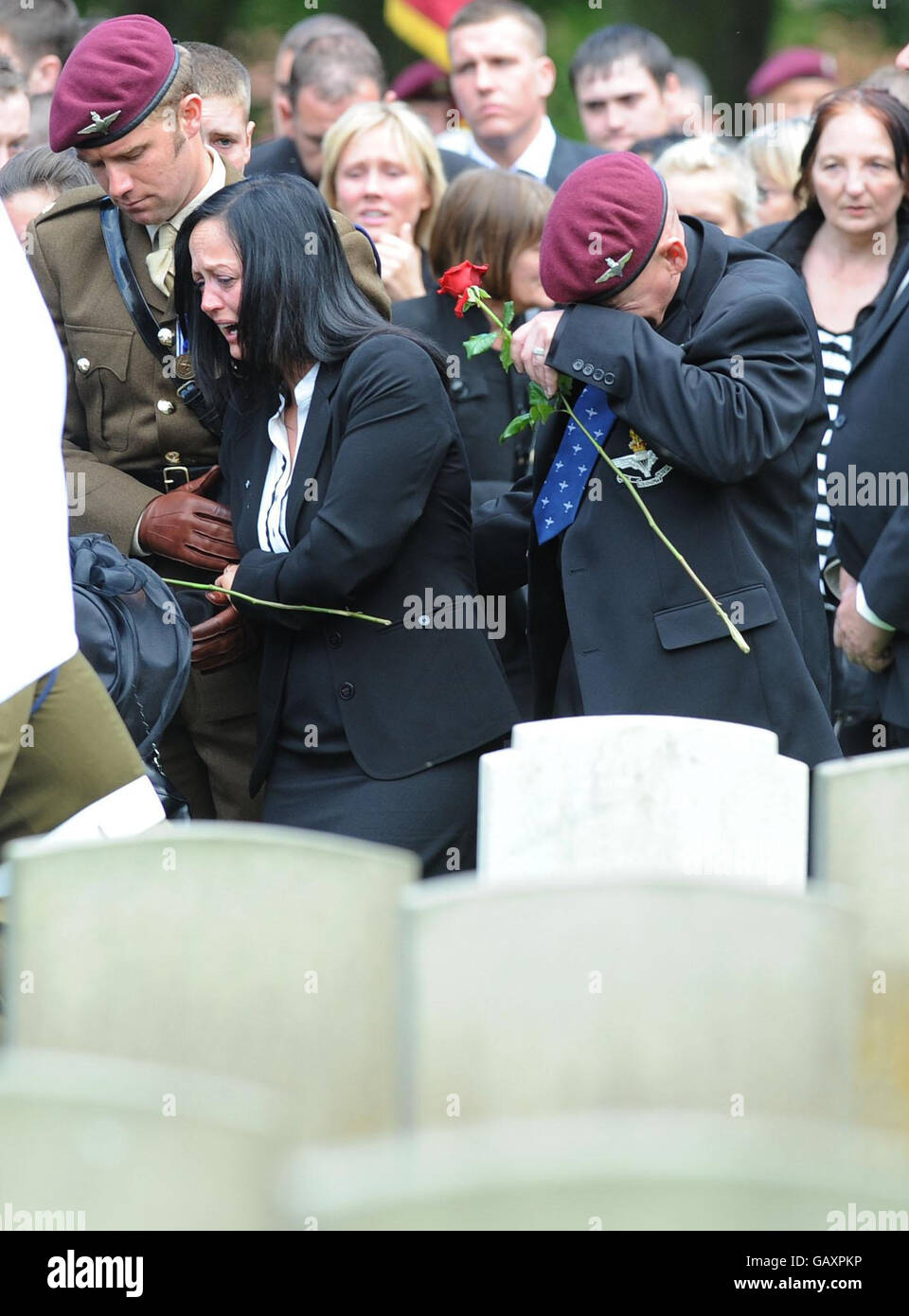 At monkwearmouth cemetery after his funeral service at sunderland ...