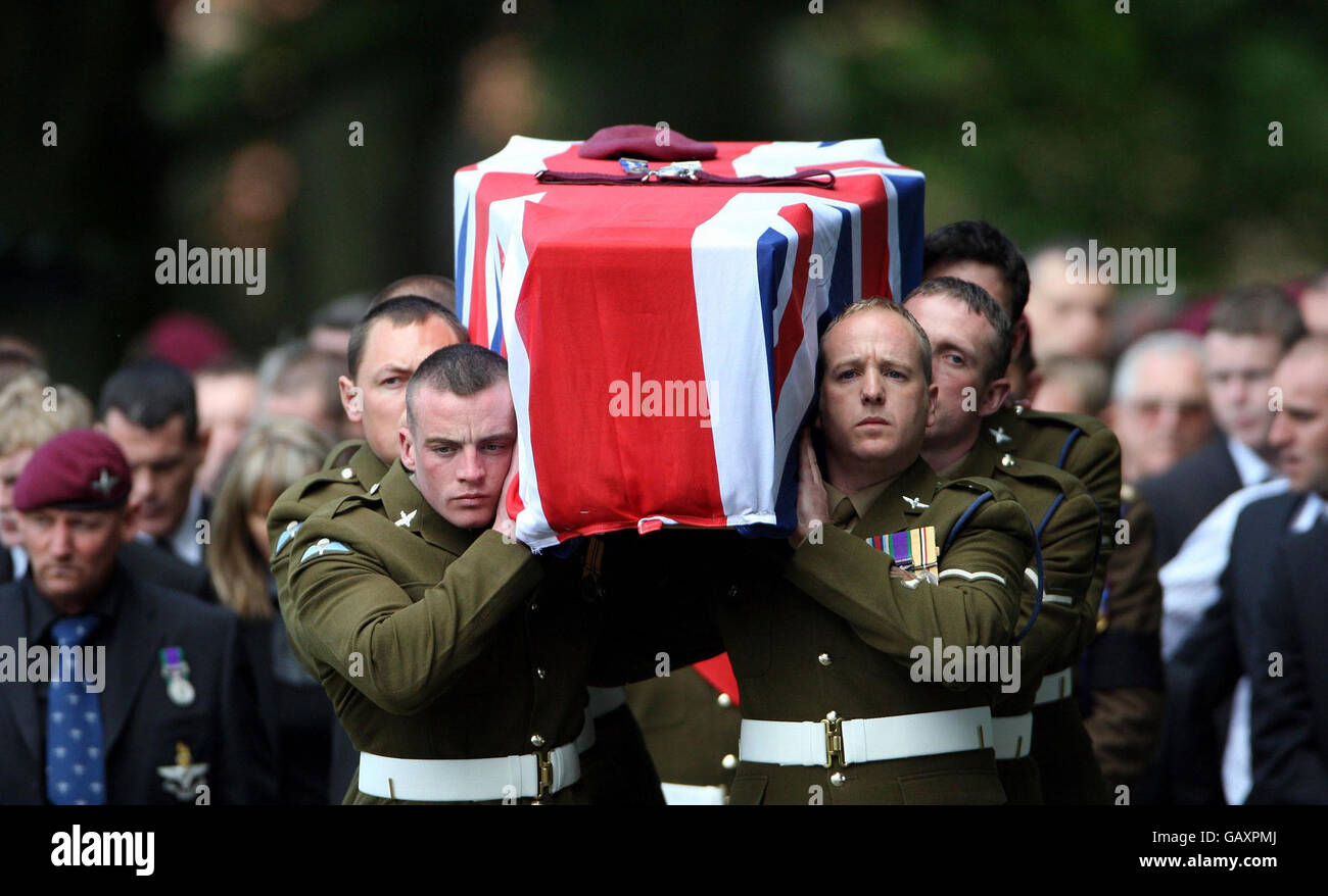 Nathan Cuthbertson funeral Stock Photo - Alamy
