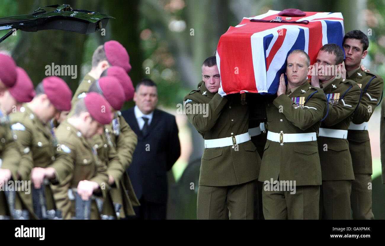 Nathan Cuthbertson funeral Stock Photo - Alamy