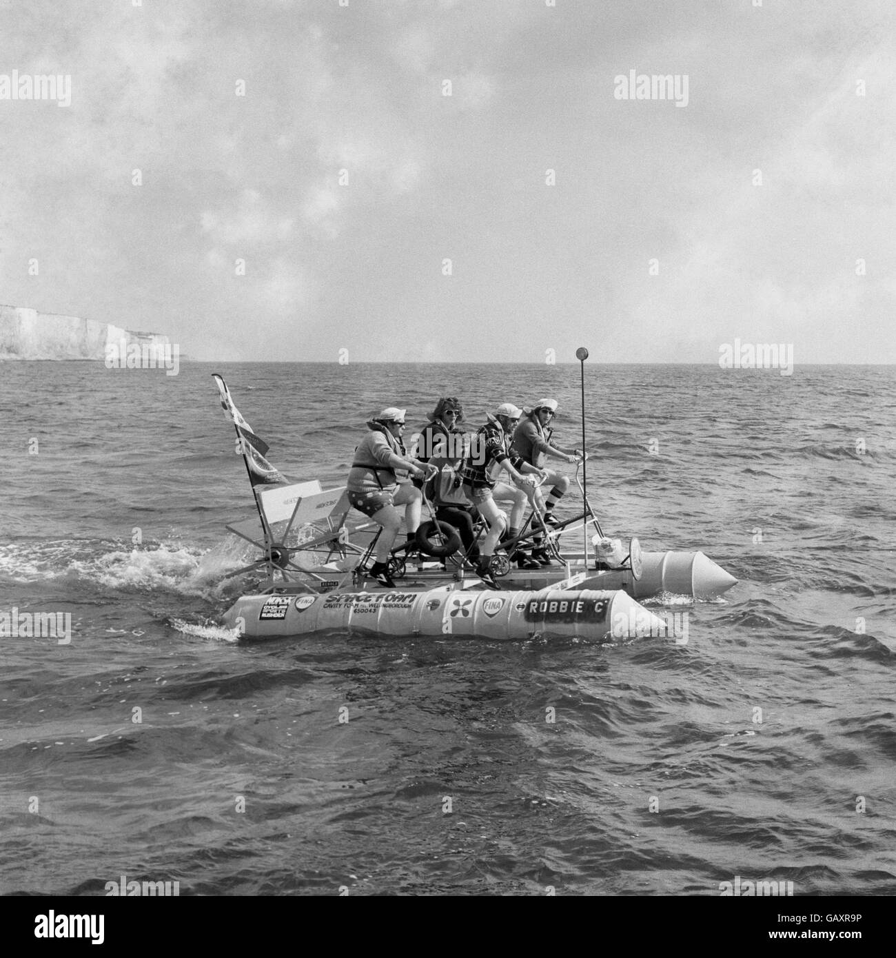 British Adventurers - English Channel Crossing - 1974 Stock Photo - Alamy