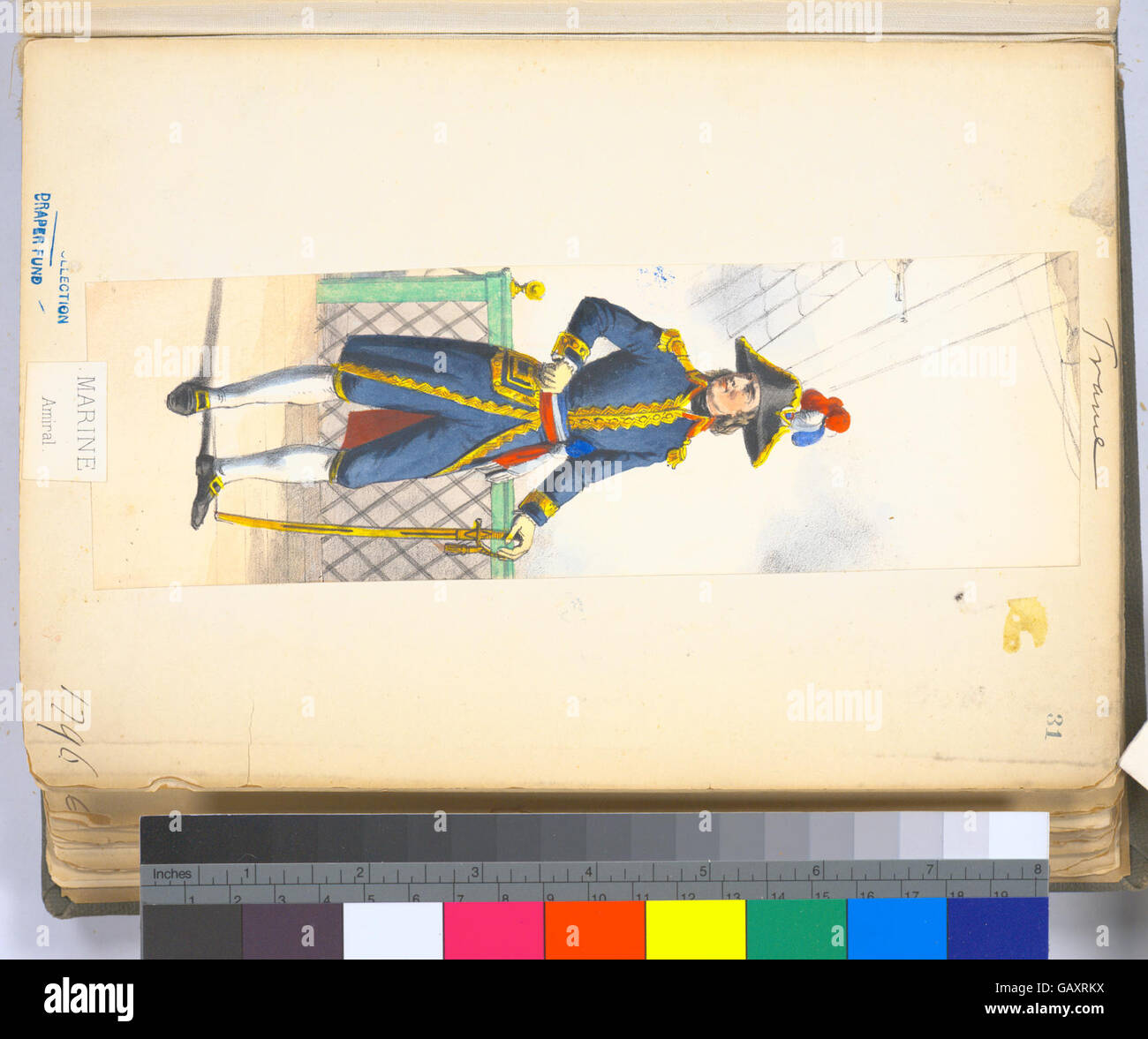 A historical representation of France in 1796, depicting the cultural ...