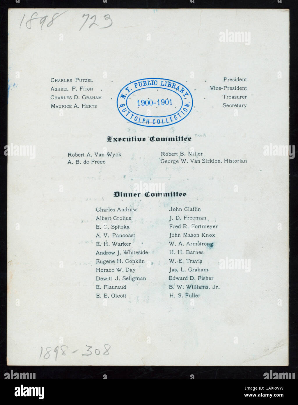 A formal gathering held by the Thomas Hunter Association of Grammar ...