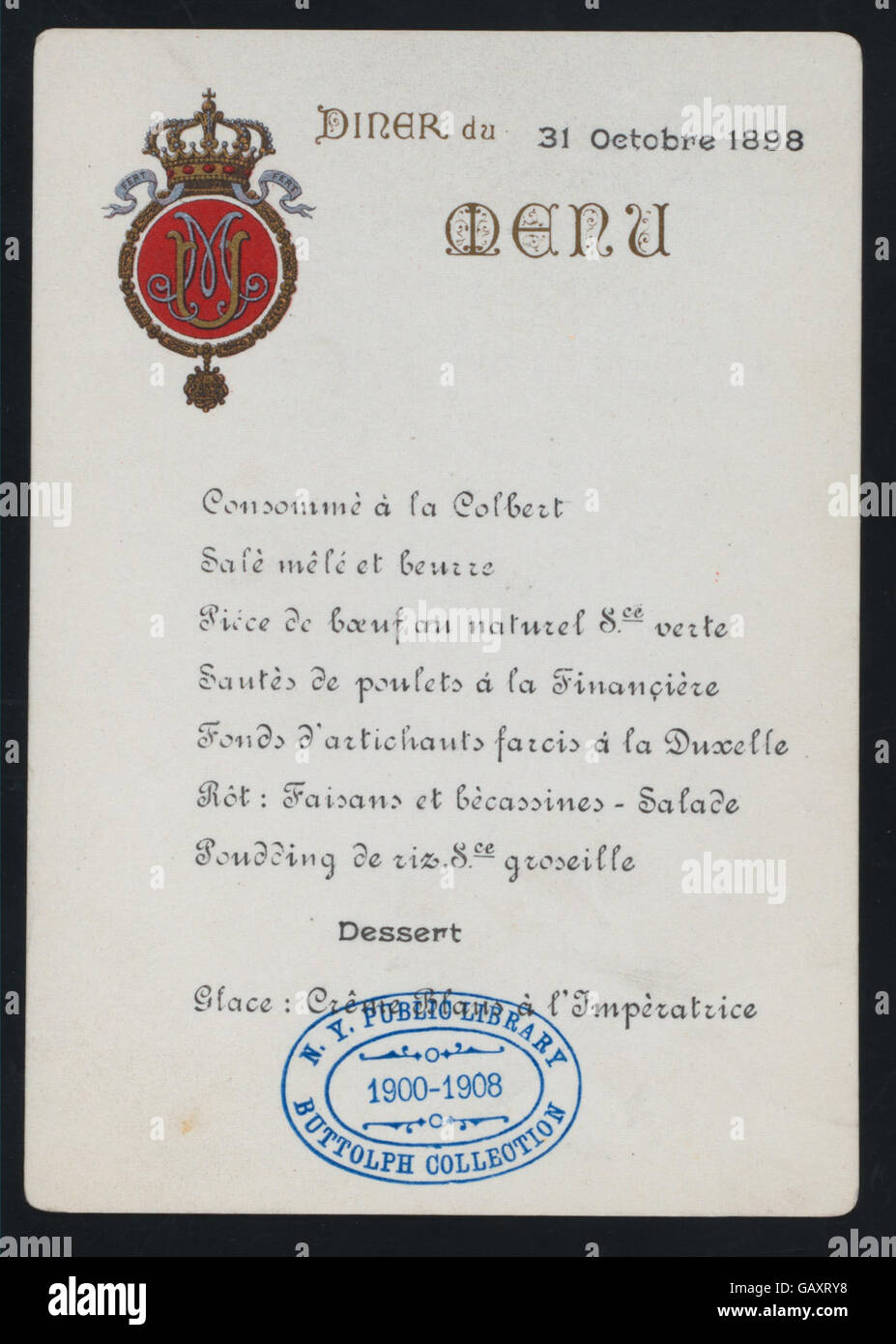 A royal dinner hosted by King Umberto and Queen Margherita at the ...