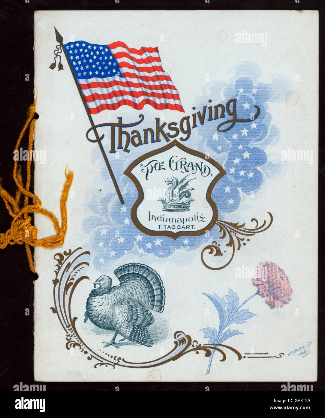 The scene depicts a Thanksgiving Day dinner hosted at the Grand Hotel ...