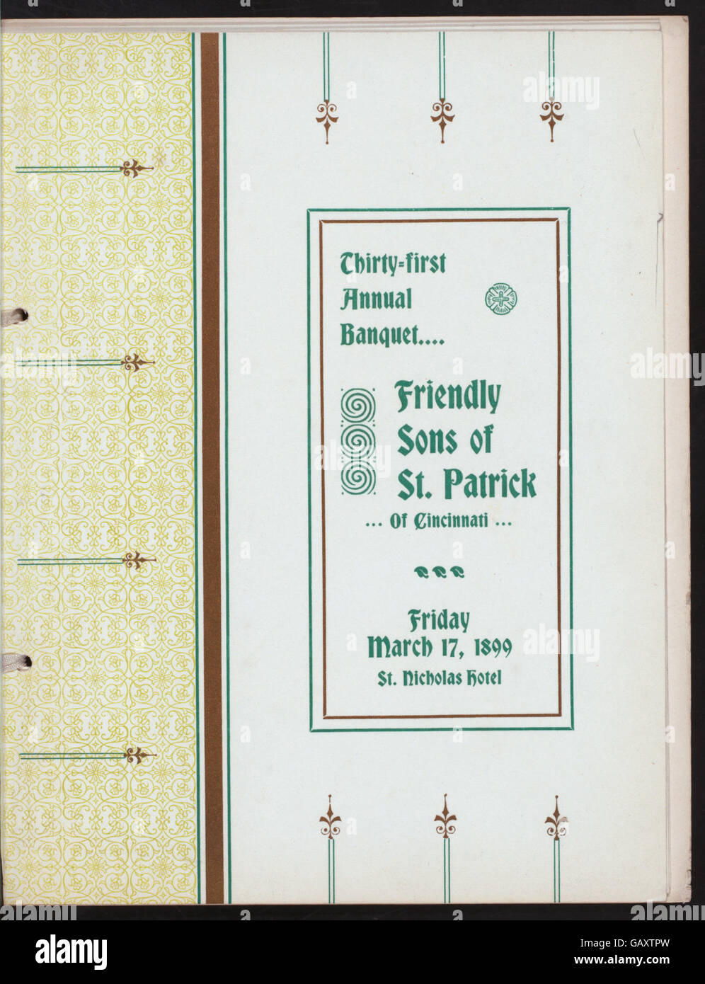 The 31st Annual Banquet hosted by the Friendly Sons of St. Patrick of ...