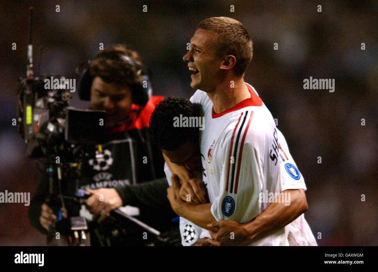 AC Milan's Andriy Shevchenko celebrates scoring the winning goal from ...