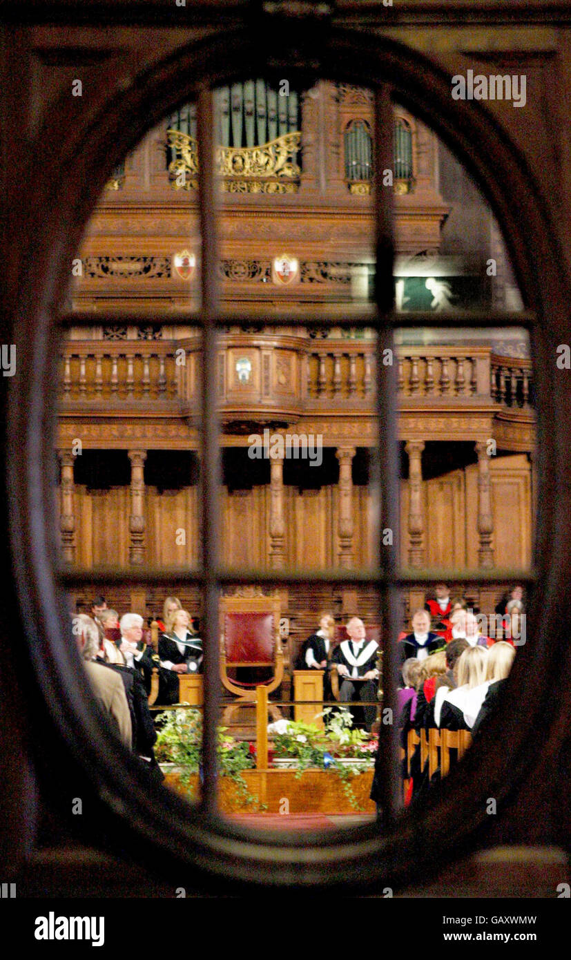 A graduation ceremony at the McEwan Hall in the centre of Edinburgh ...