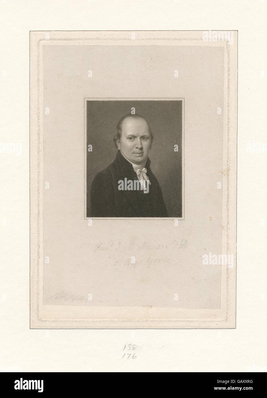 A portrait of Reverend J.M. Mason, D.D., a prominent figure from New ...