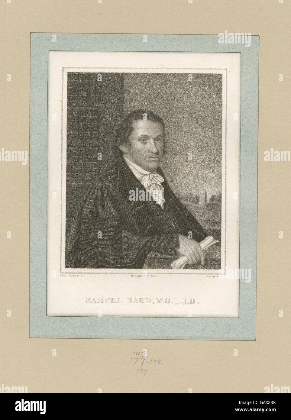 A portrait of Dr. Samuel Bard, an influential physician and educator in ...