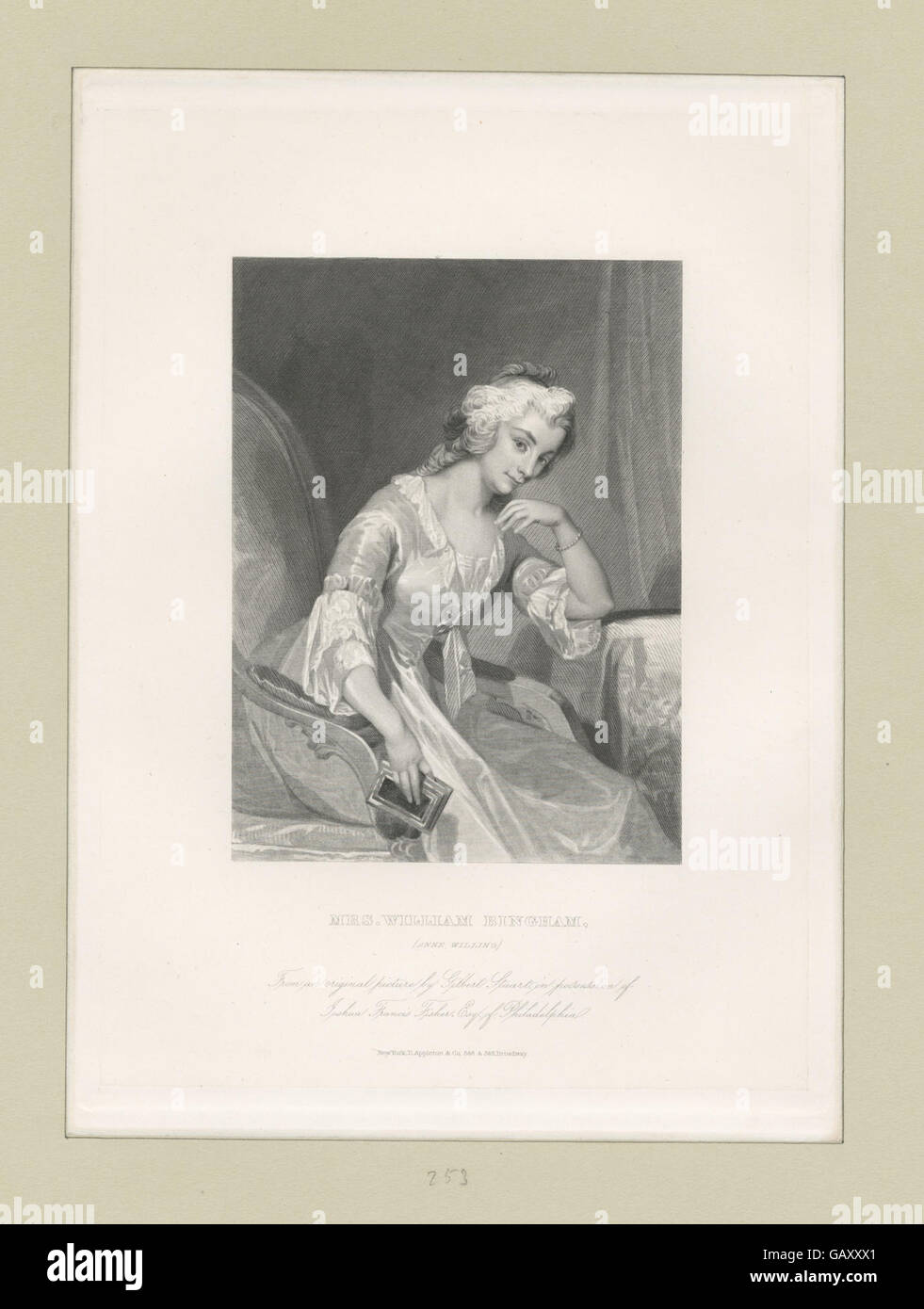 Mrs. William Bingham, born Anne Willing, was an influential American ...