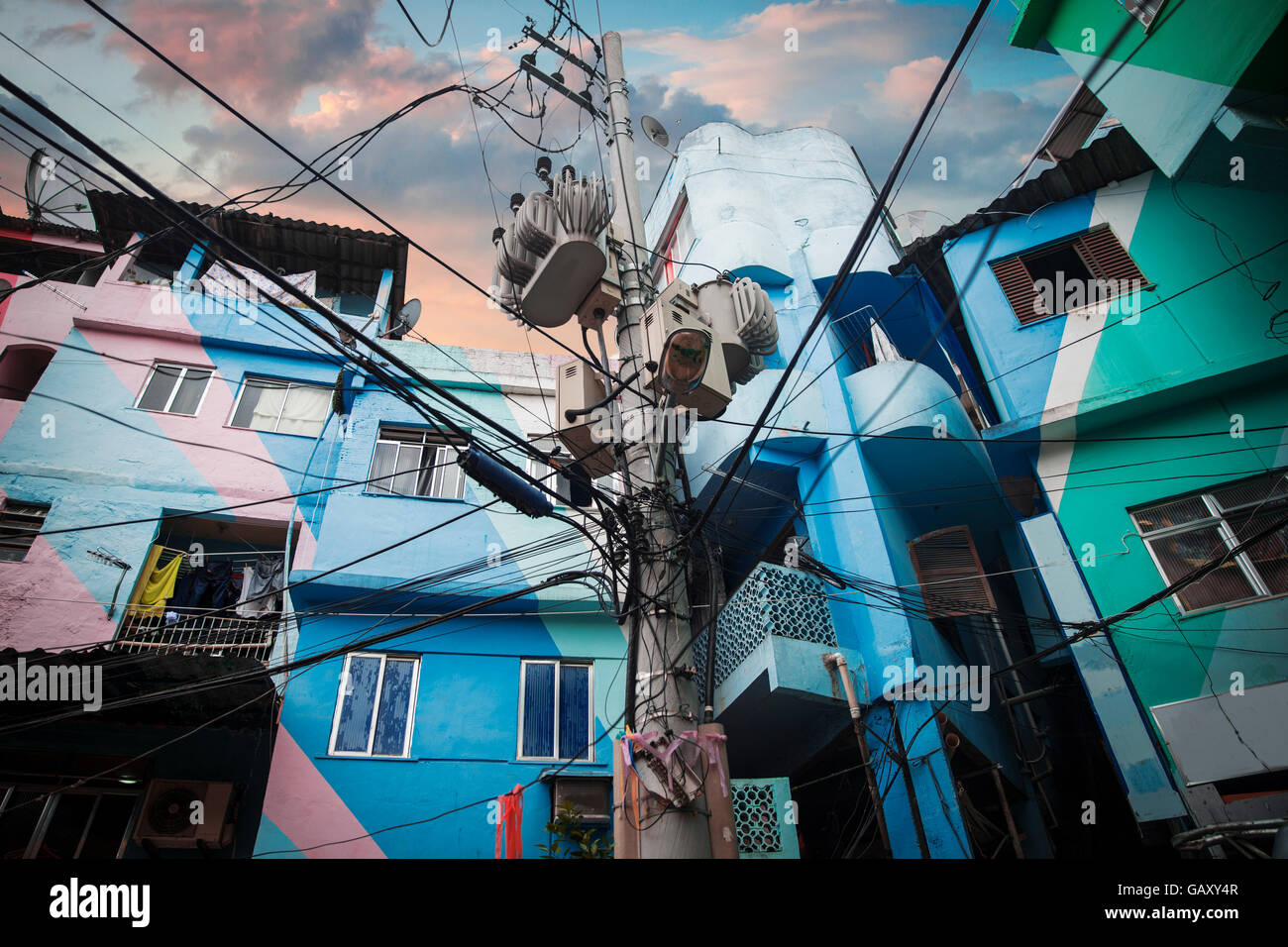 Rio de Janeiro downtown and favela. Brazil Stock Photo - Alamy
