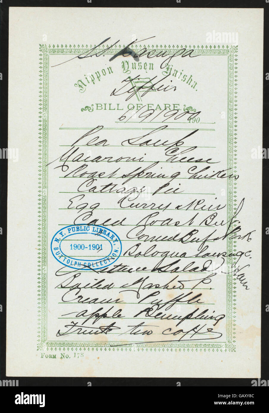 Photograph of a tiffin event held aboard the SS Kasuga, a ship operated ...