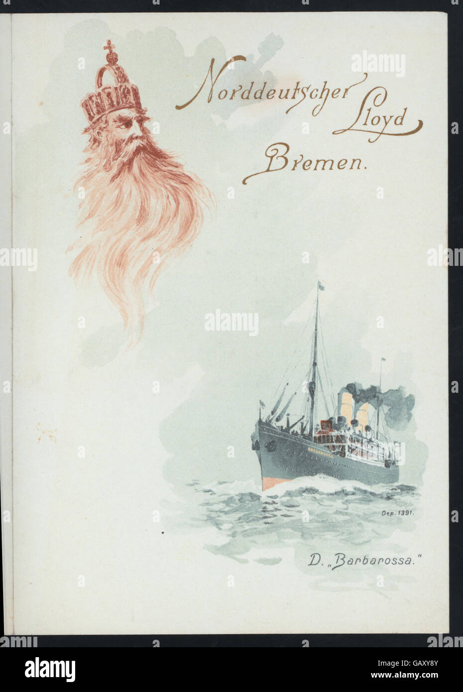 The dinner held by Norddeutscher Lloyd aboard the SS Barbarossa during ...