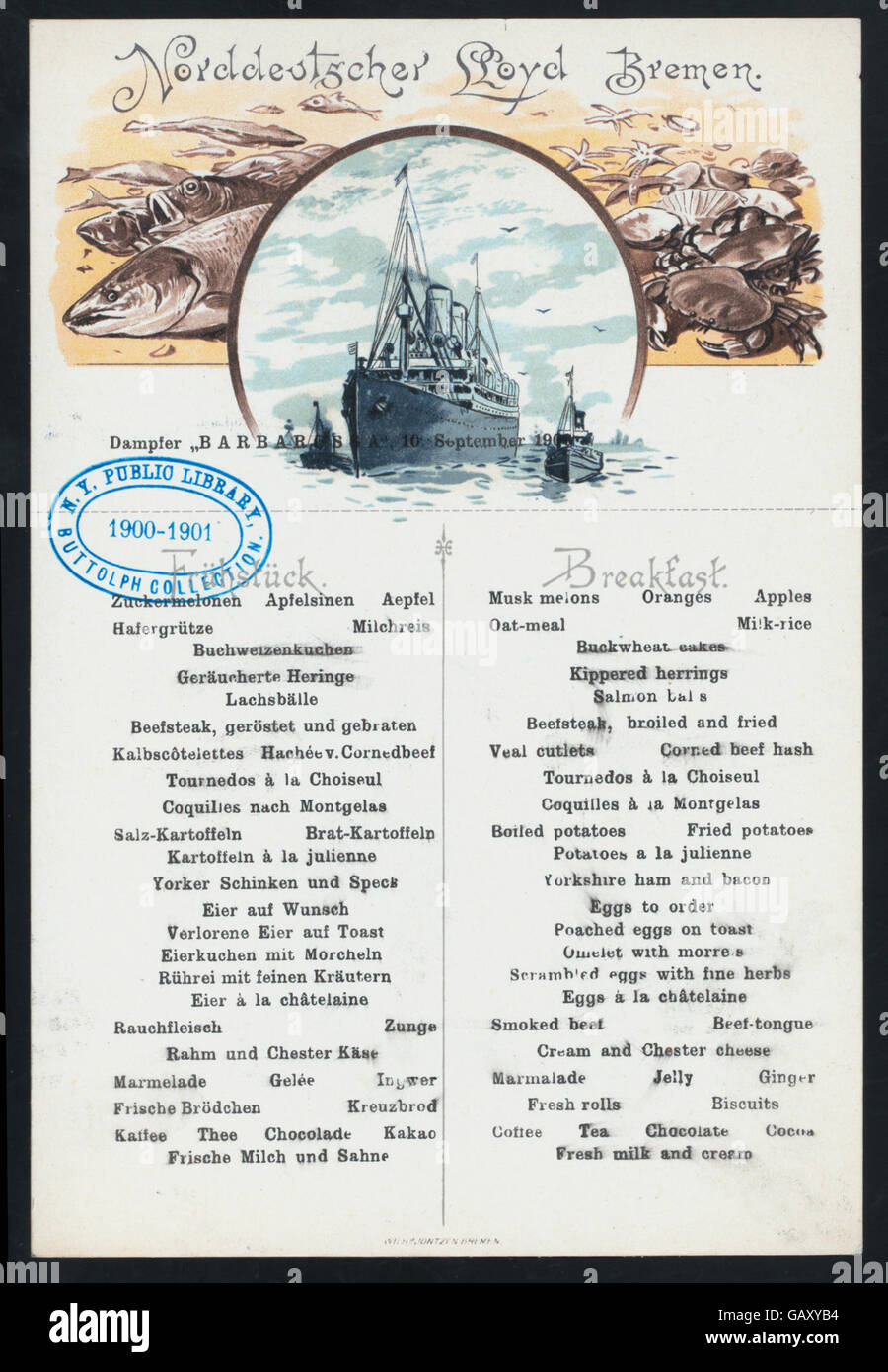 The S.S. Barbarossa, a ship operated by Norddeutscher Lloyd Bremen, was ...