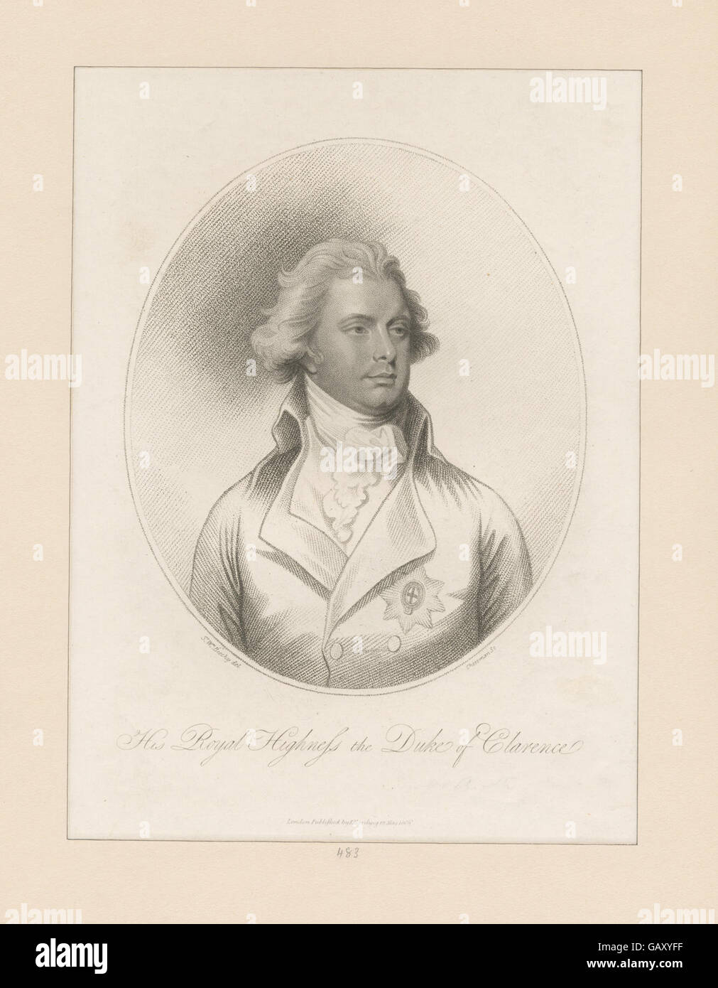 A formal portrait of His Royal Highness the Duke of Clarence, a member ...