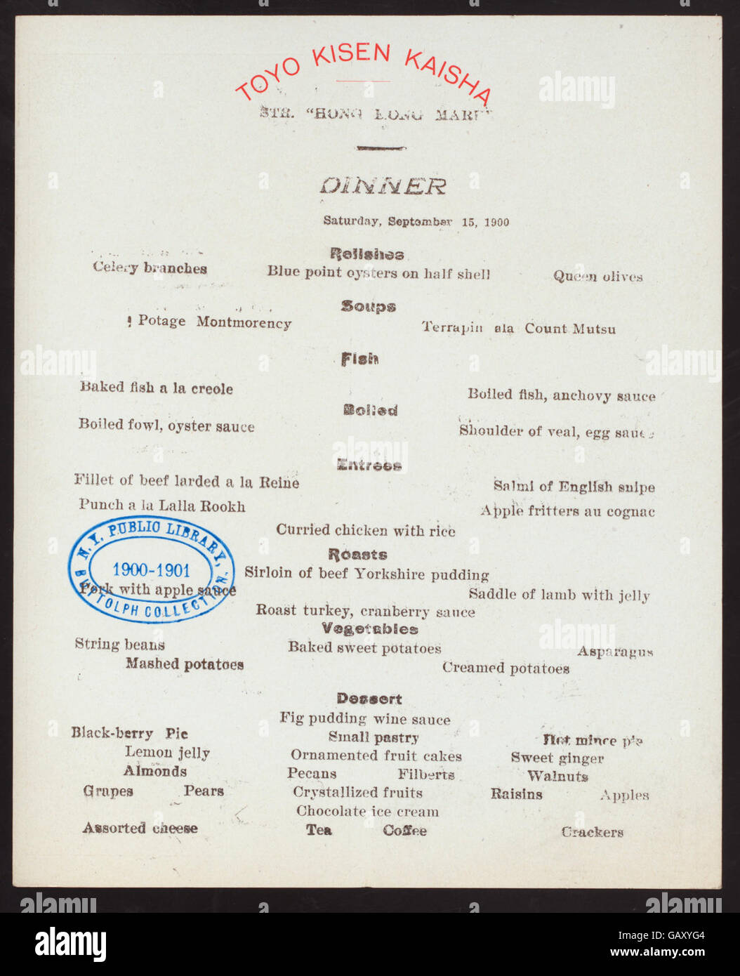 A dinner hosted by Toyo Kisen Kaisha aboard the SS Hong Kong Maru, a ...