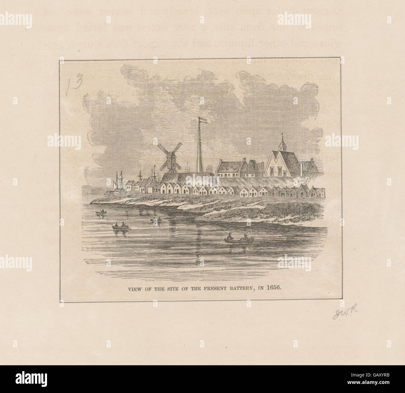 This historical view depicts the site of the present Battery in New ...