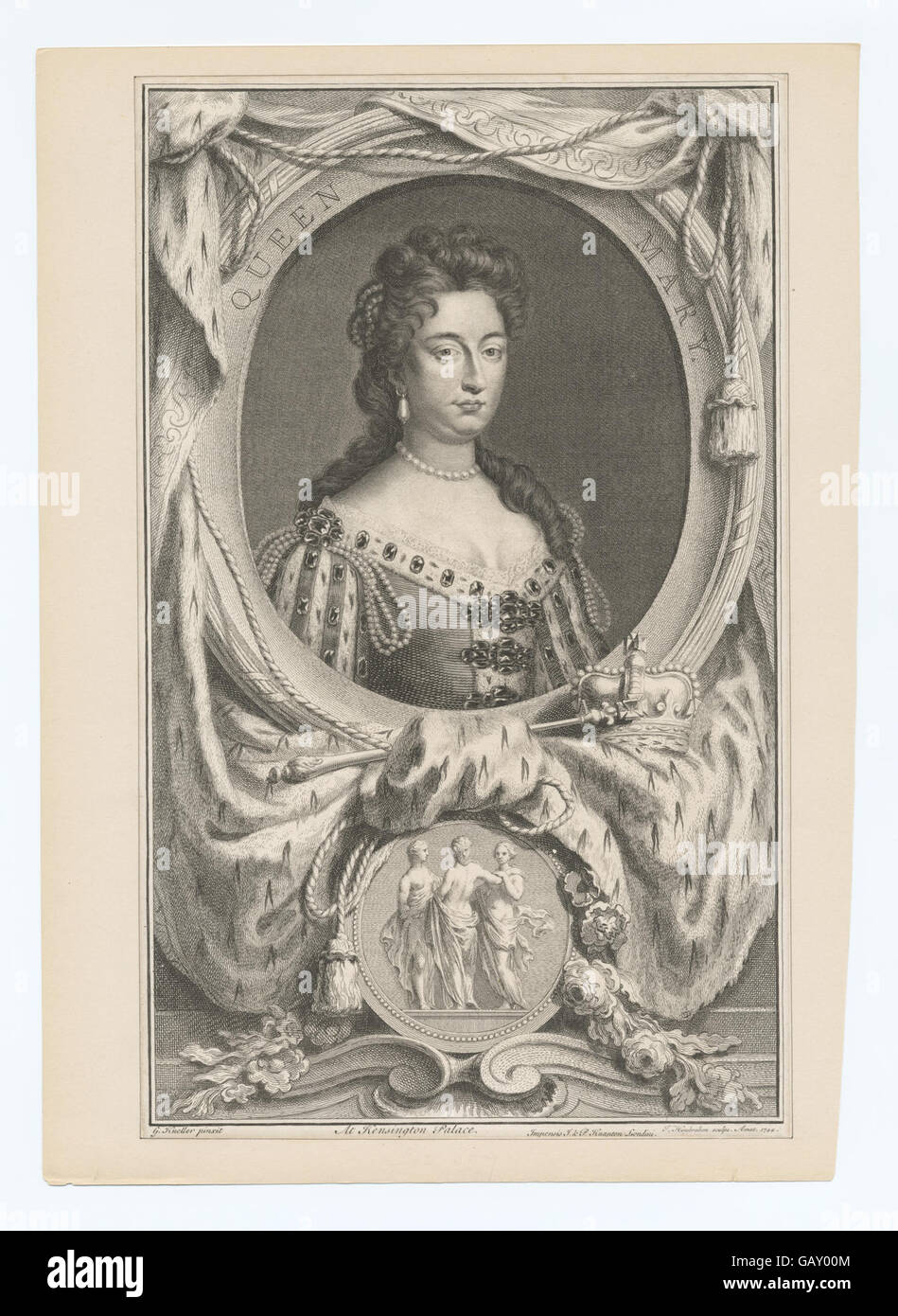 Photograph titled 'Queen Mary ( b13512825-424344)', depicting the RMS ...