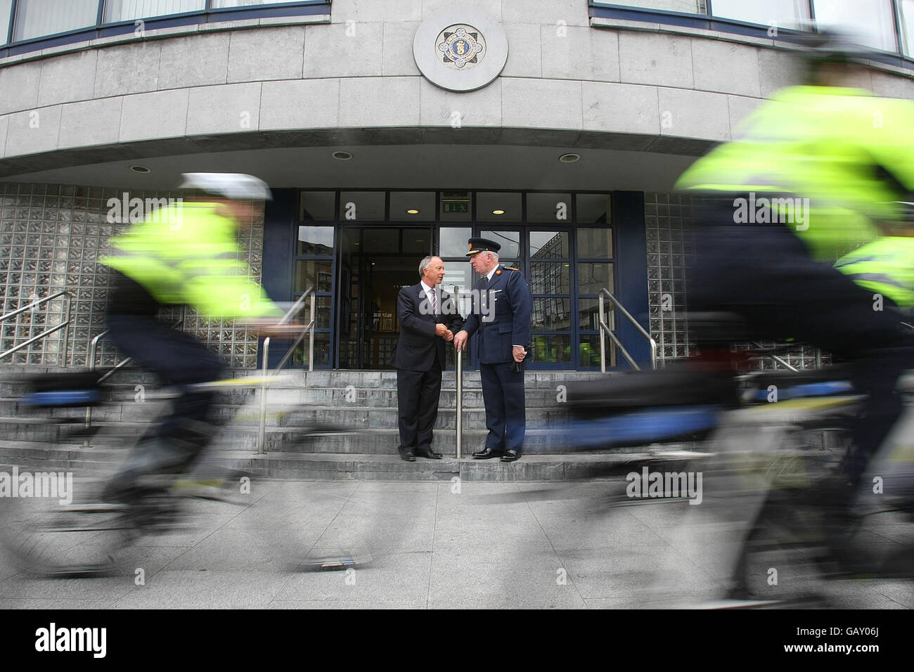 Justice Minister Dermot Ahern (left) and Garda Commissioner Fachtna ...