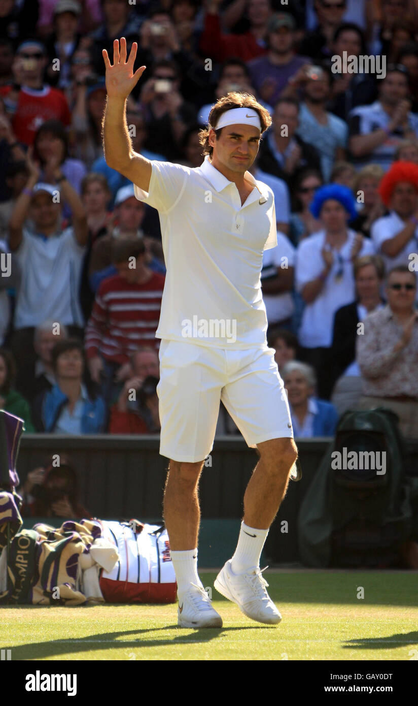 Sport tennis victory celebration roger federer hi-res stock photography ...