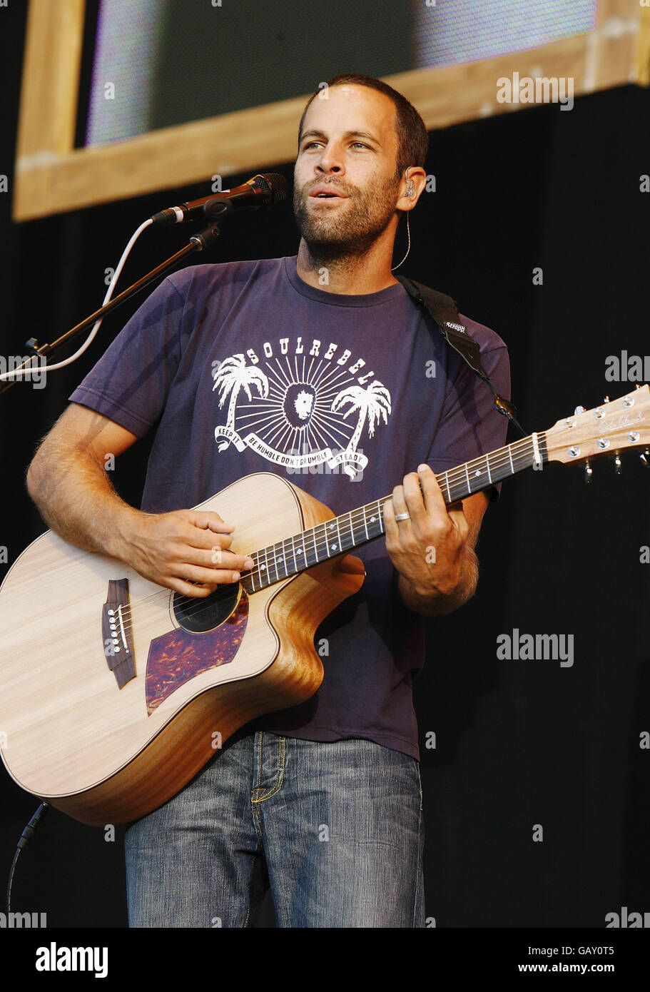 Jack Johnson Concert - Hyde Park. Jack Johnson perform on stage at Hyde ...