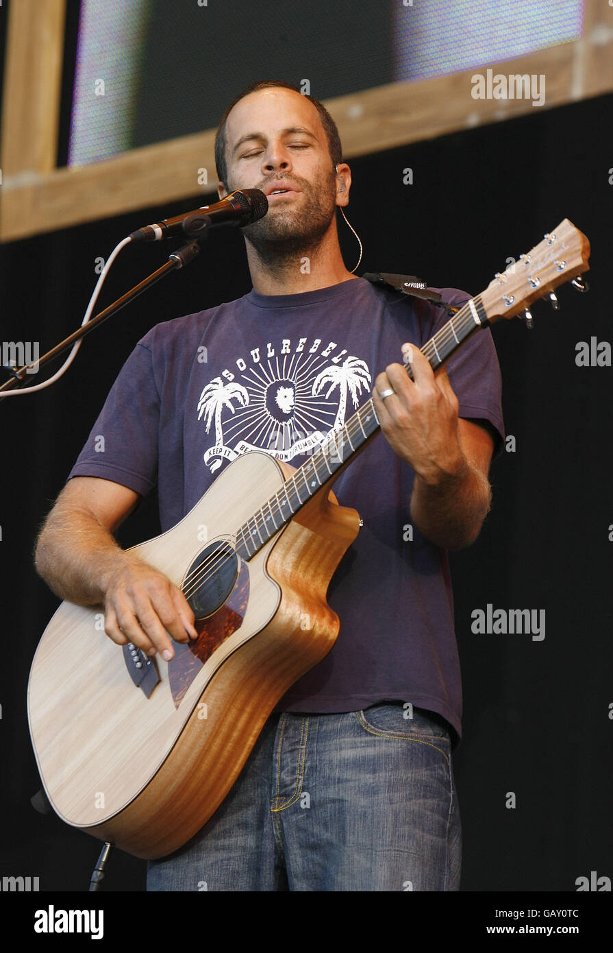 Jack Johnson Concert - Hyde Park. Jack Johnson perform on stage at Hyde ...