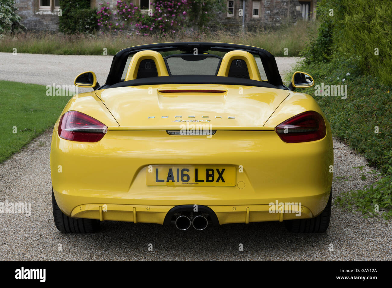 Yellow porsche boxter hi-res stock photography and images - Alamy