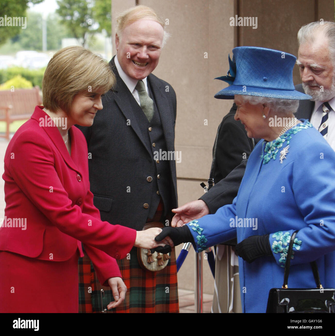 Britain's Queen Elizabeth II meets Health Secretary Nicola Sturgeon ...