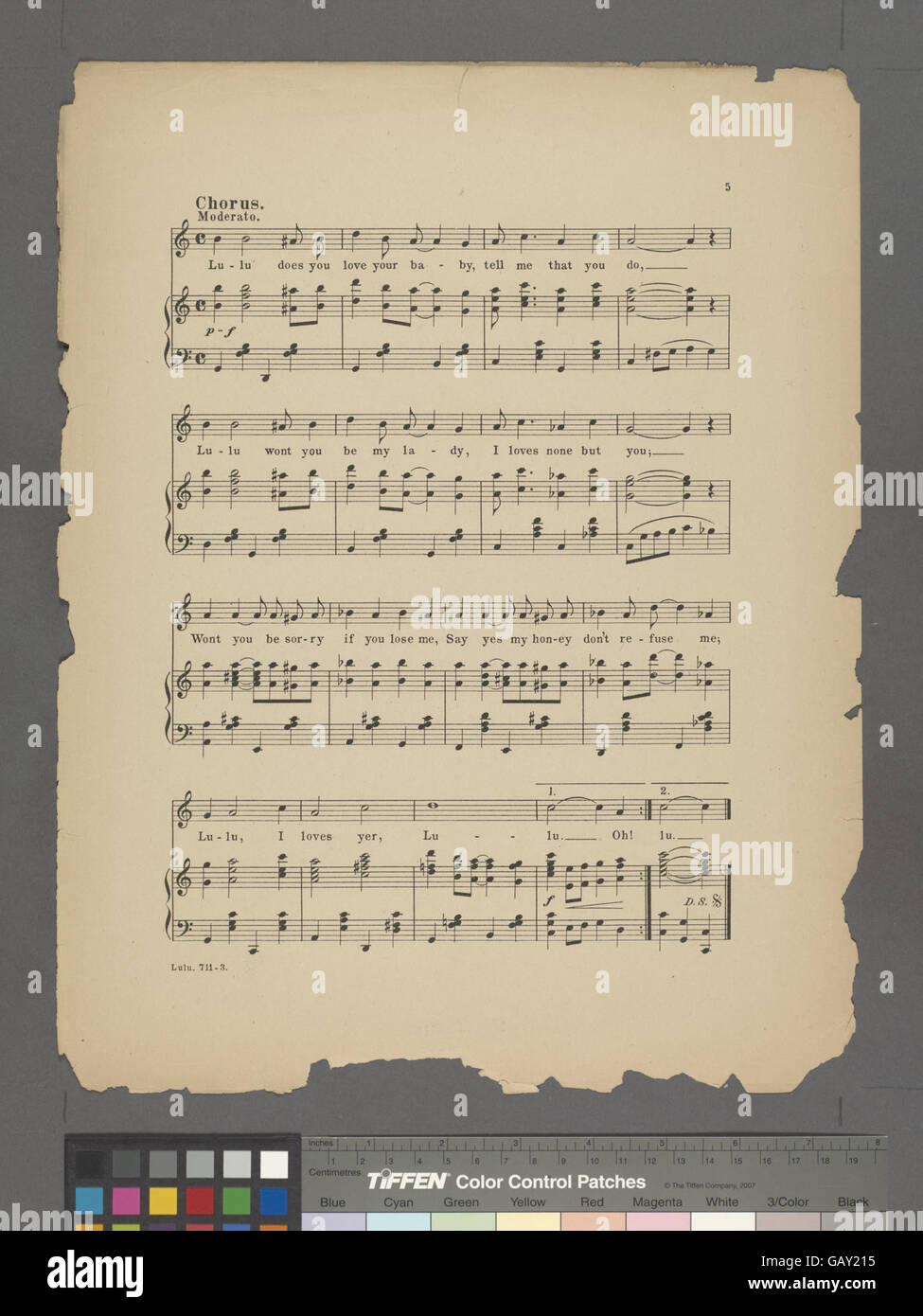 A playful, affectionate song expressing love for a person named Lulu ...