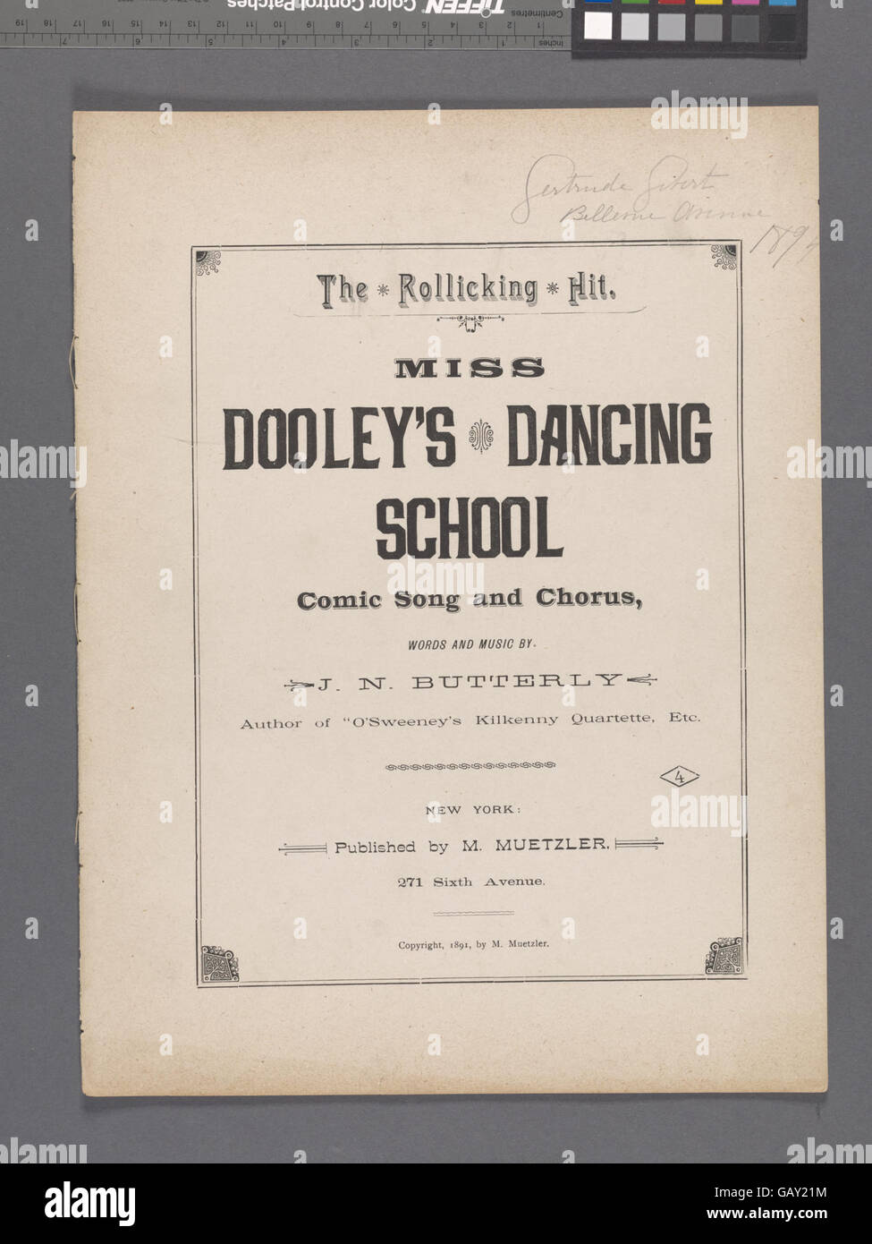'Miss Dooley's Dancing School' likely refers to a dance studio or ...