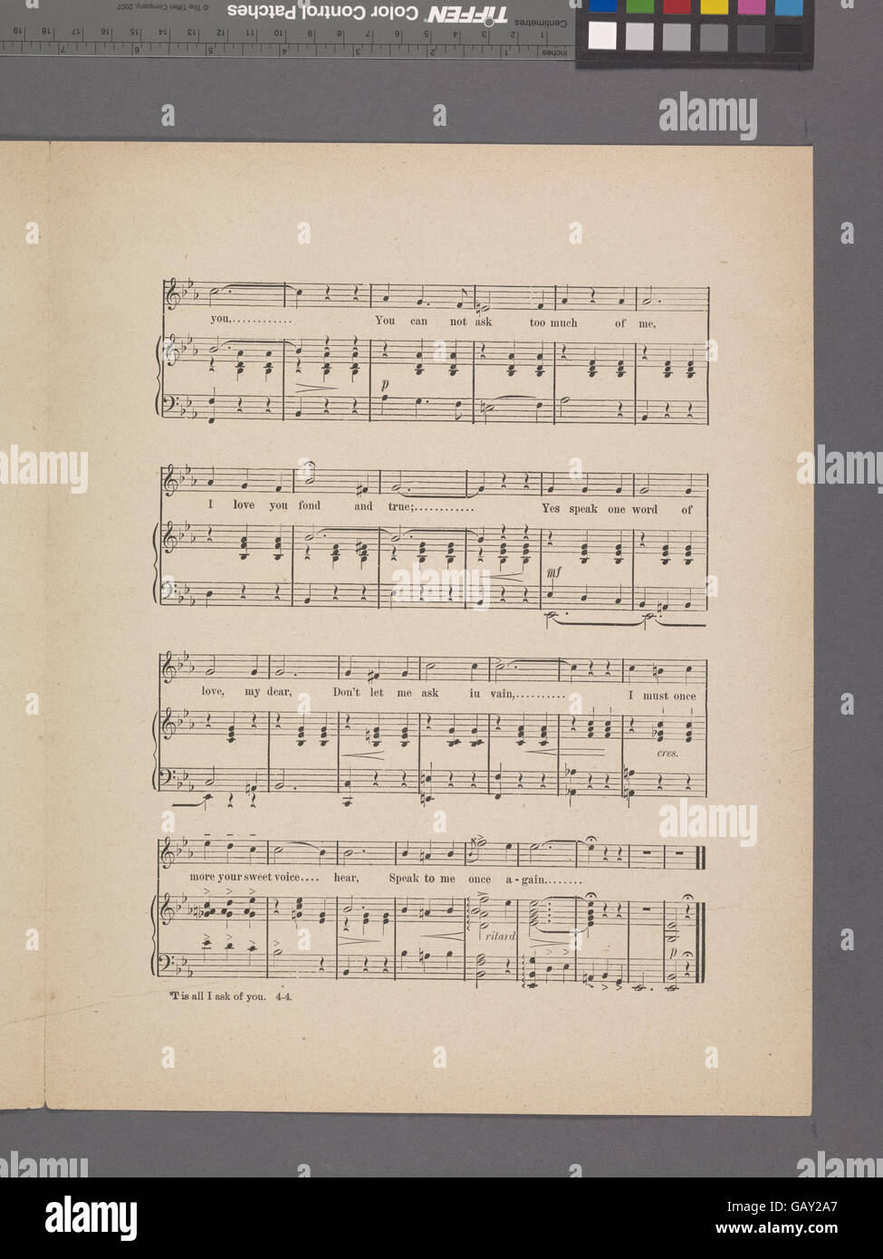 A love song in which a person expresses a simple yet profound request ...