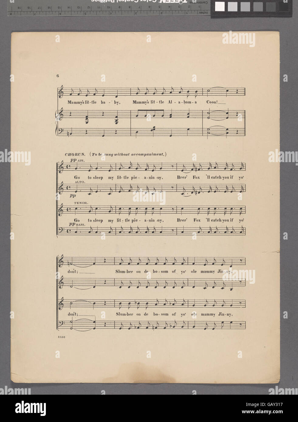 'Little Alabama Coon' is a traditional American song from the early ...