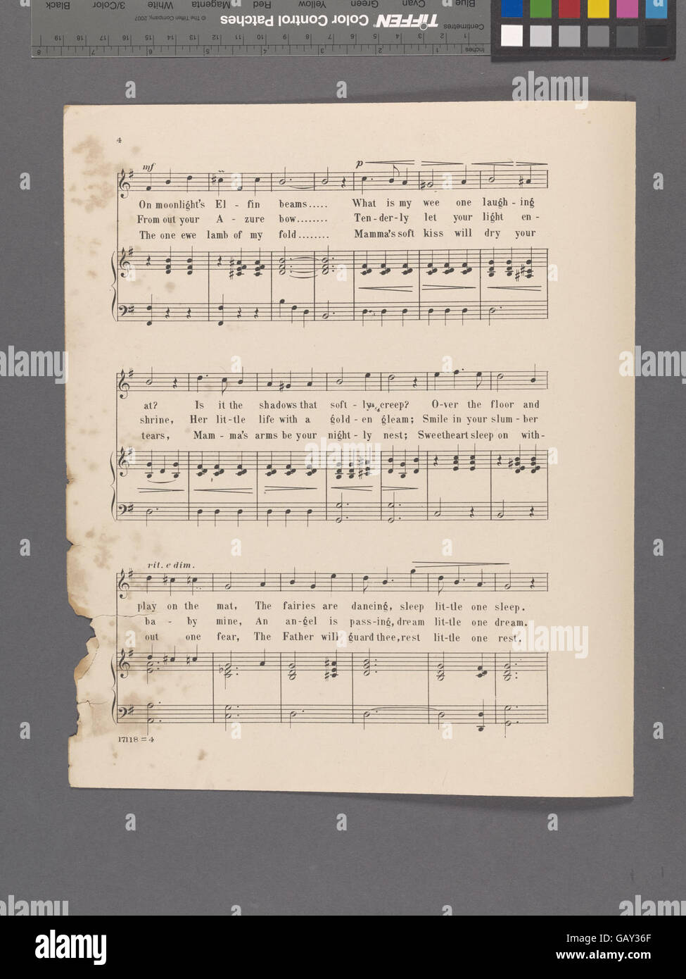 A reference to a set of sentimental songs, likely focused on maternal ...
