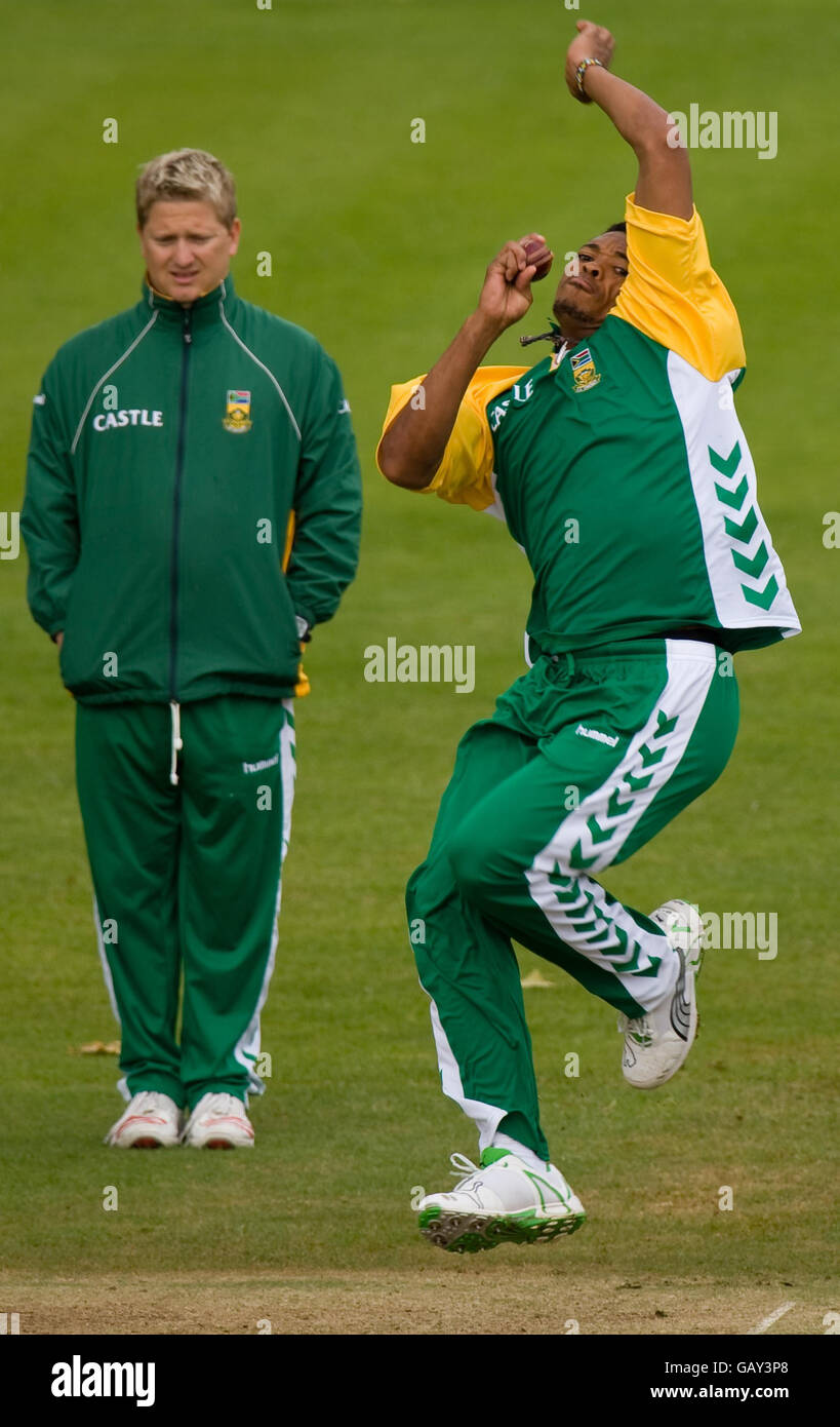 South Africa's Makhaya Ntini during a nets session at Lord's, London ...