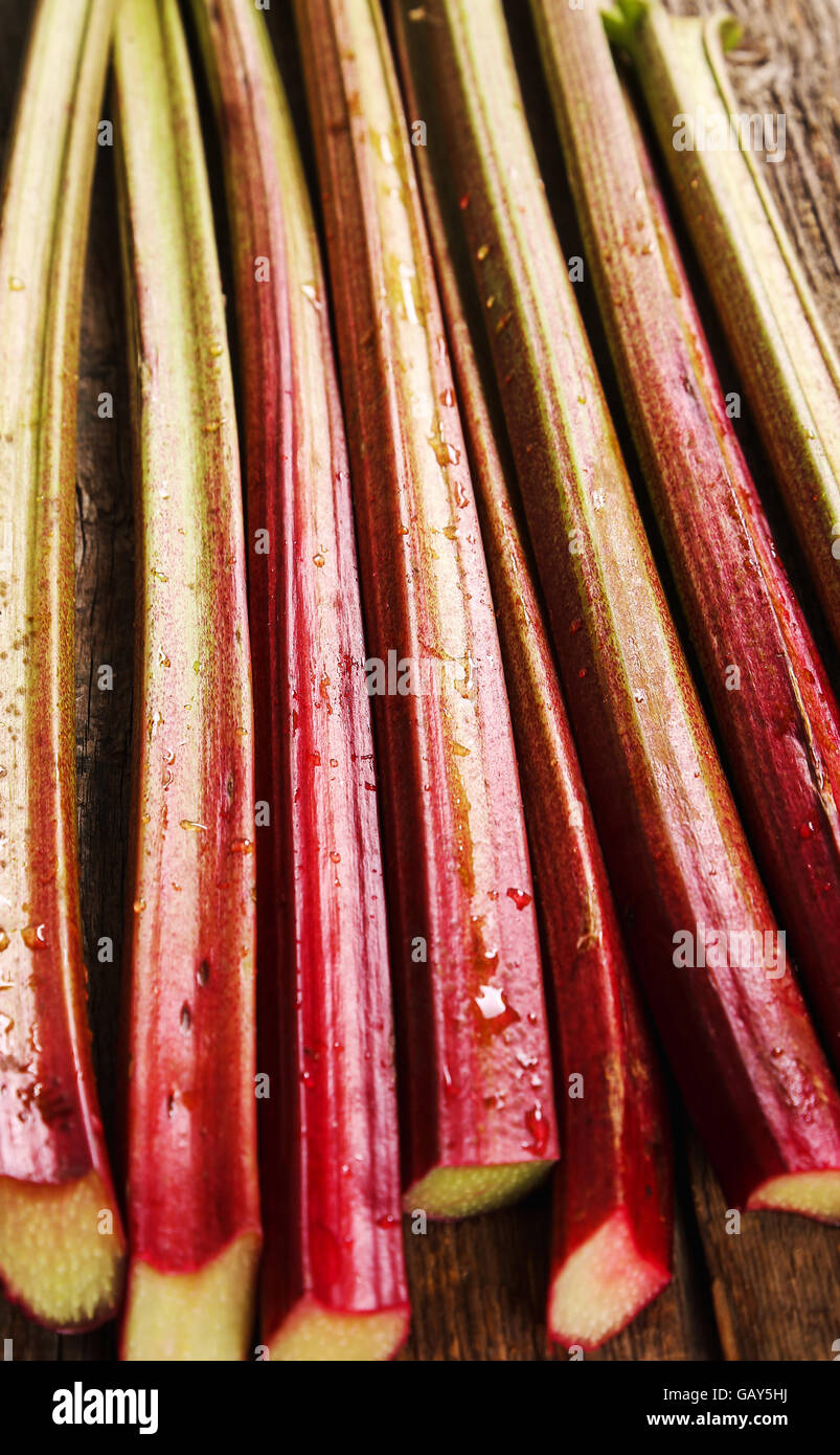 Rhubarb organic sticks fruit hi-res stock photography and images - Alamy