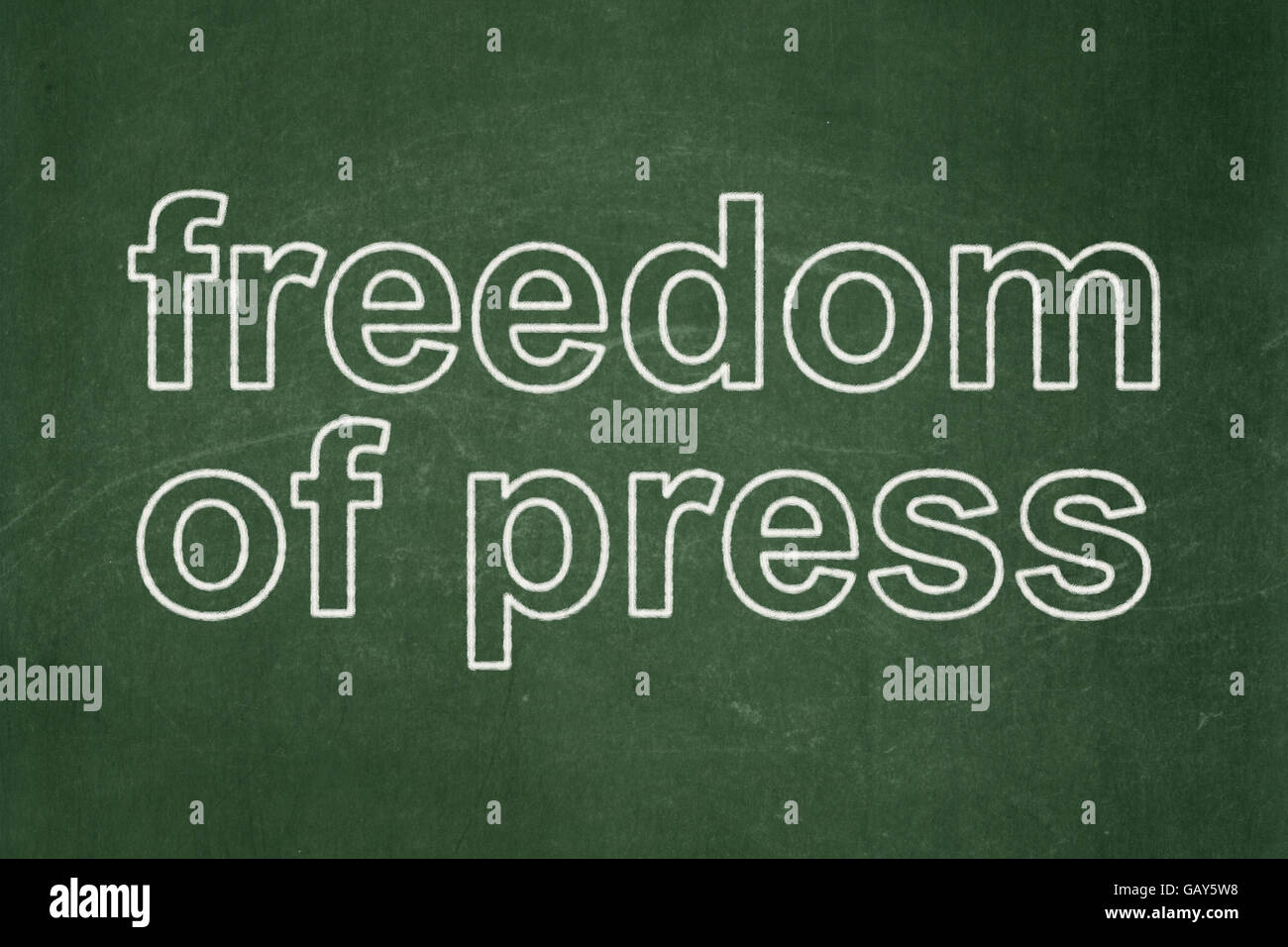 Politics concept: text Freedom Of Press on Green chalkboard background ...