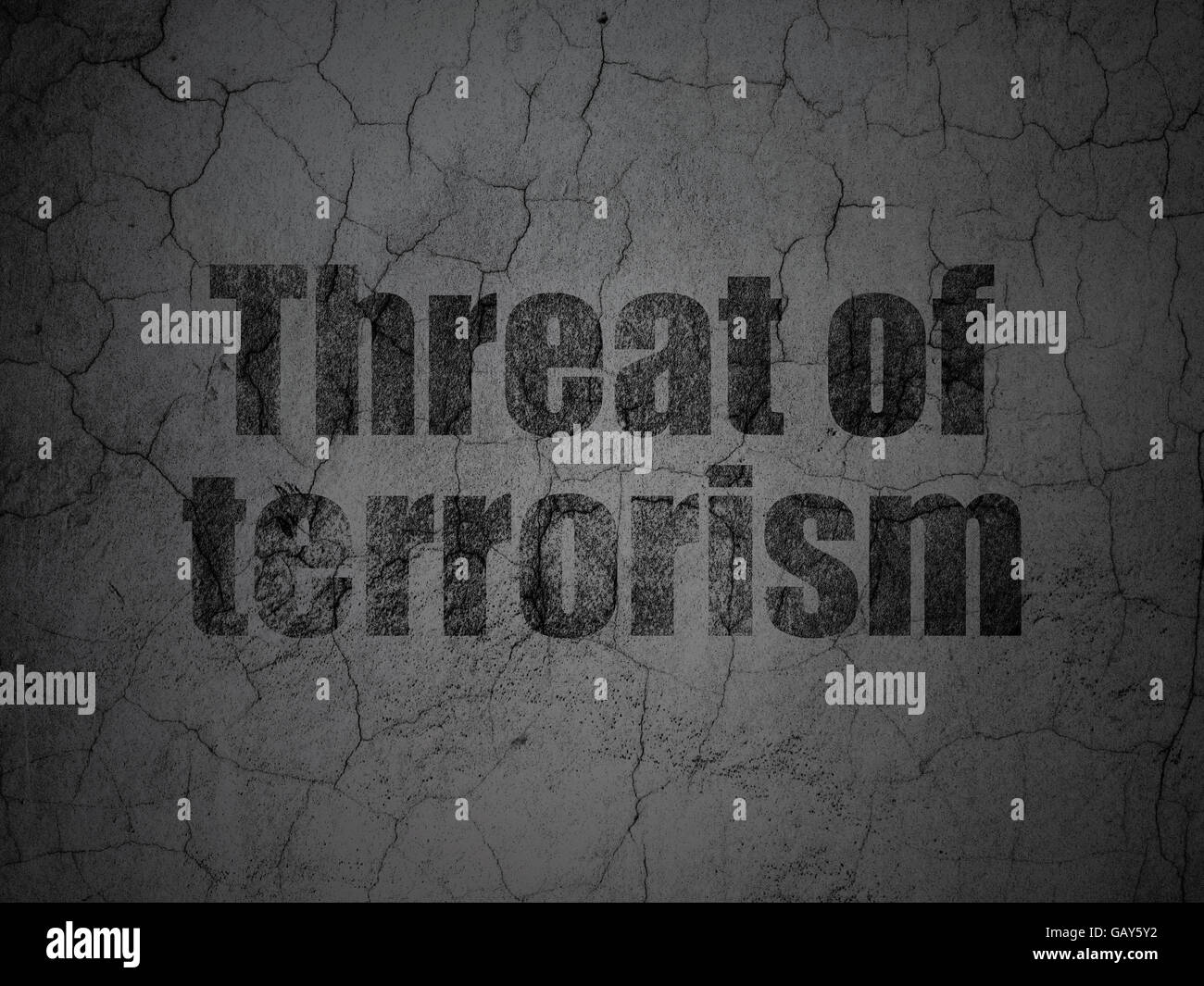Political concept: Threat Of Terrorism on grunge wall background Stock ...