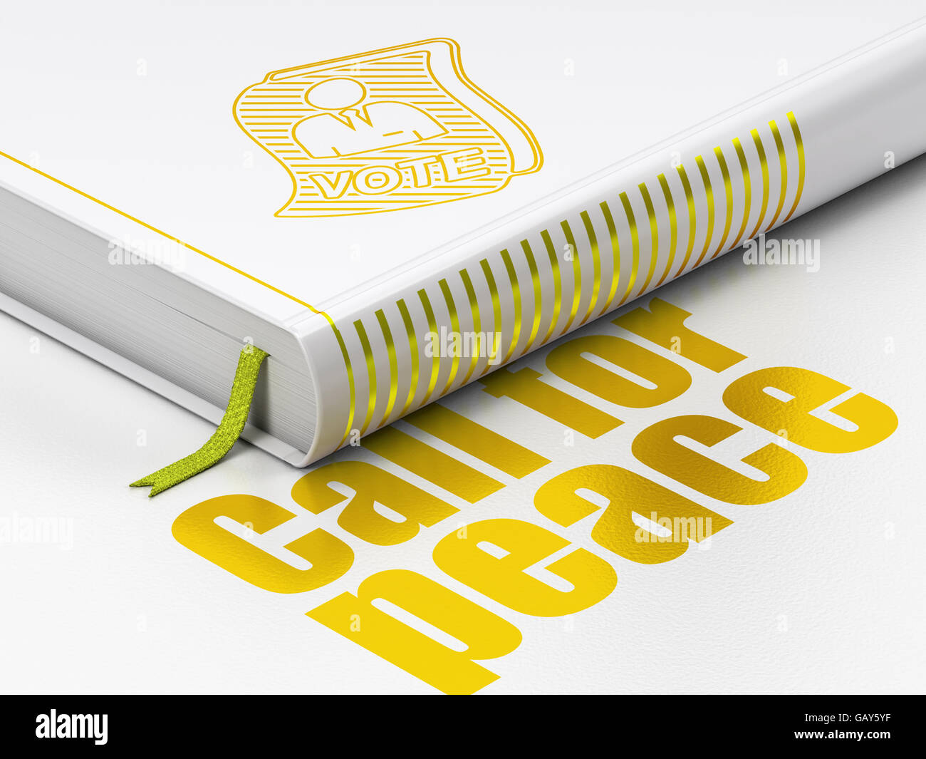 Political concept: book Ballot, Call For Peace on white background ...