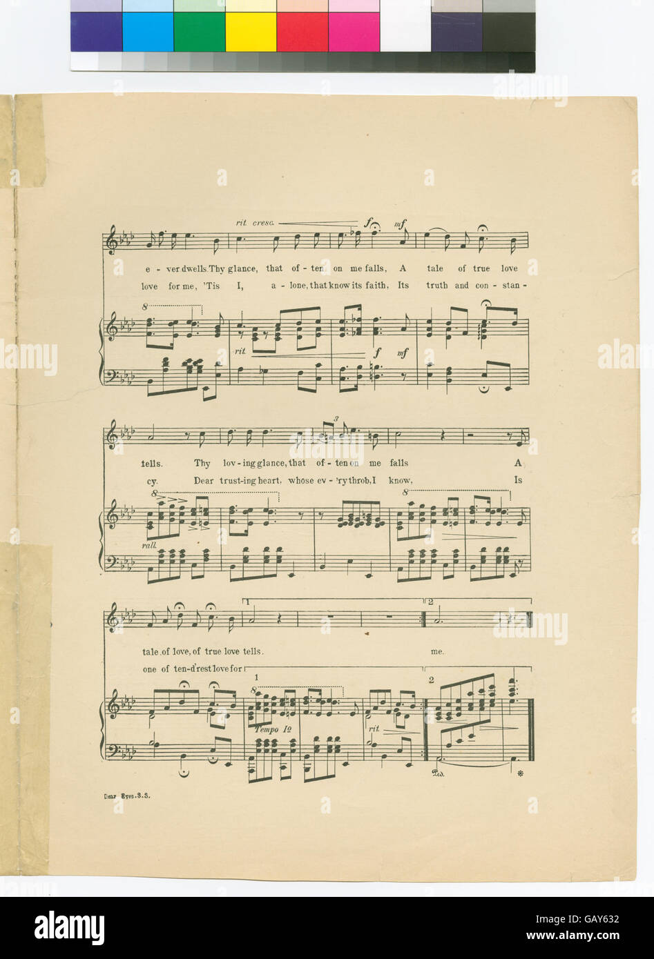 The title 'Dear eyes, dear heart' likely reflects a loving or ...