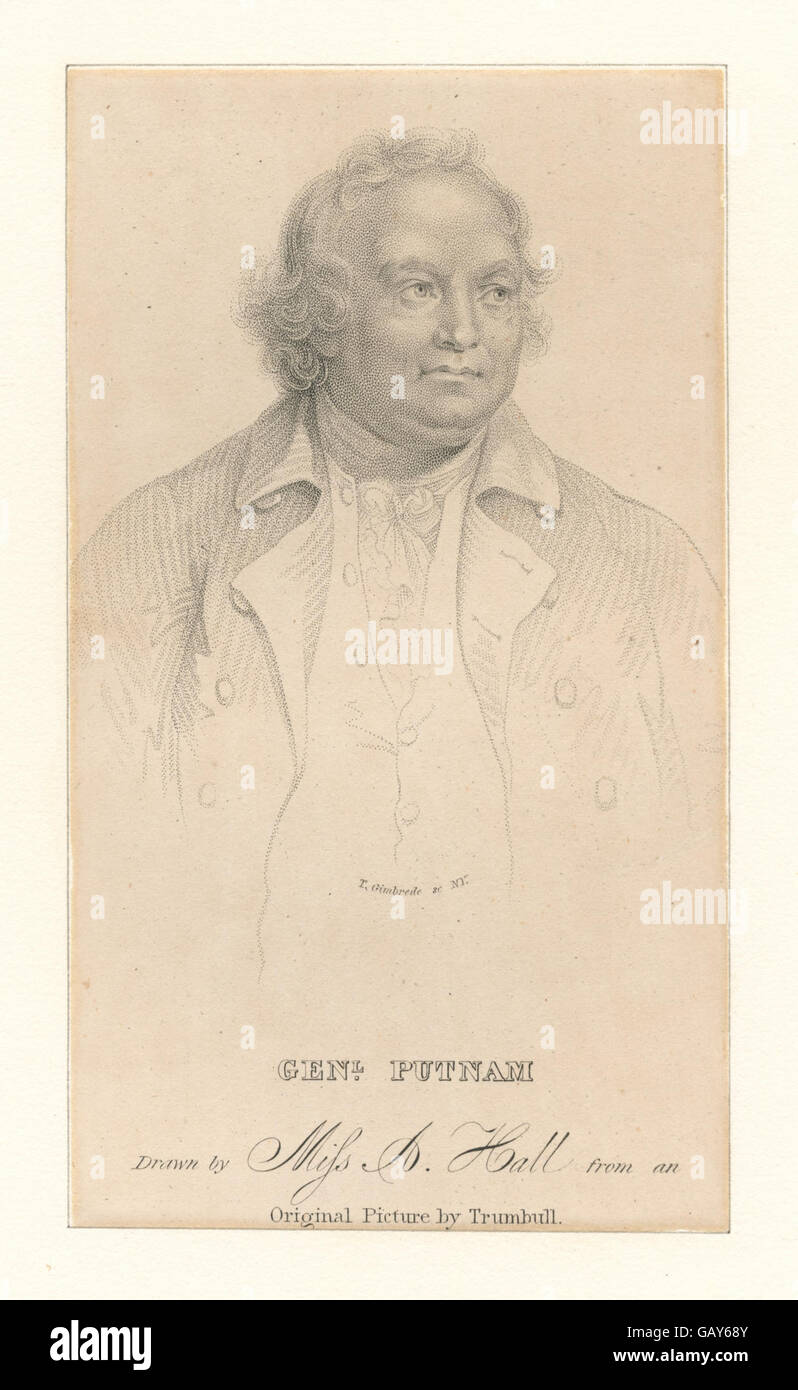 General Israel Putnam, a key figure during the American Revolutionary ...