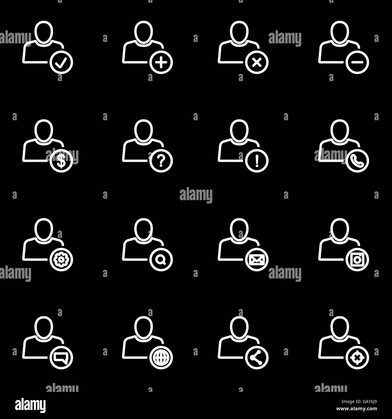 Vector line people icon set Stock Vector Image & Art - Alamy