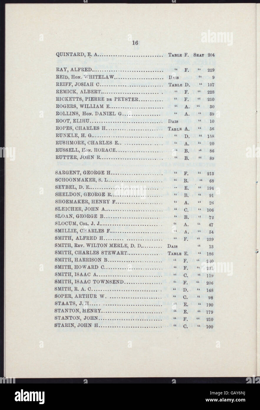 A banquet in honor of General Horace Porter, a distinguished military ...