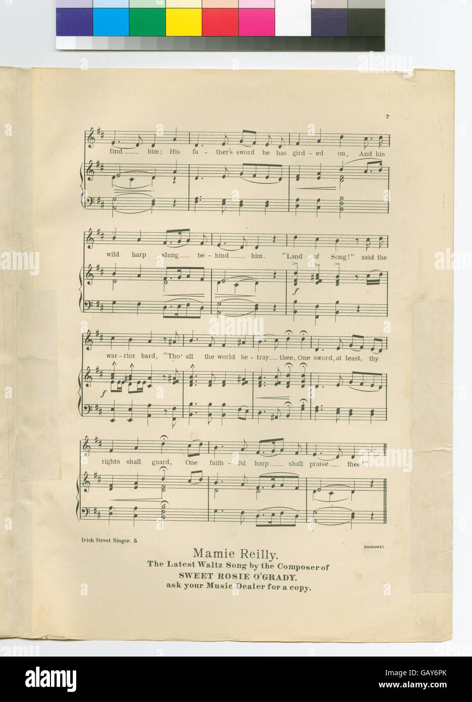 'The Irish Street Singer, or Honest John McCool' is likely a song that ...