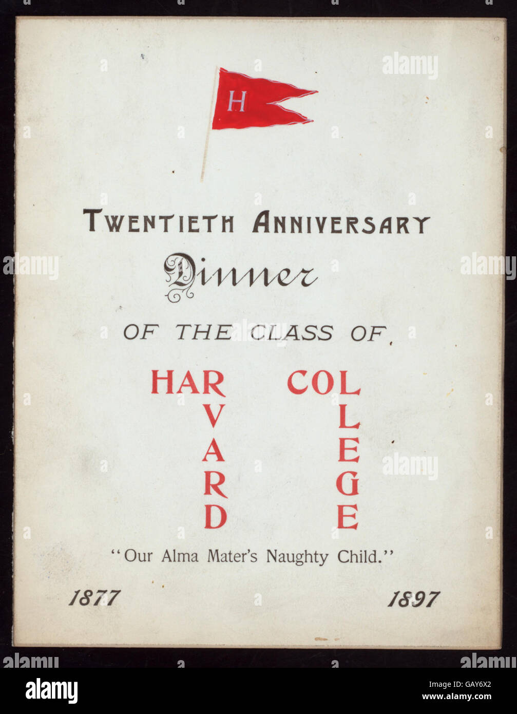 The 20th Anniversary dinner hosted by the Class of 1877 at Harvard ...