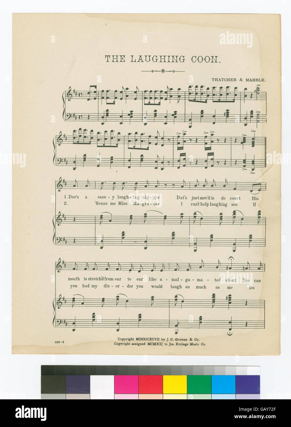 A controversial piece titled 'The Laughing Coon,' depicting racial ...